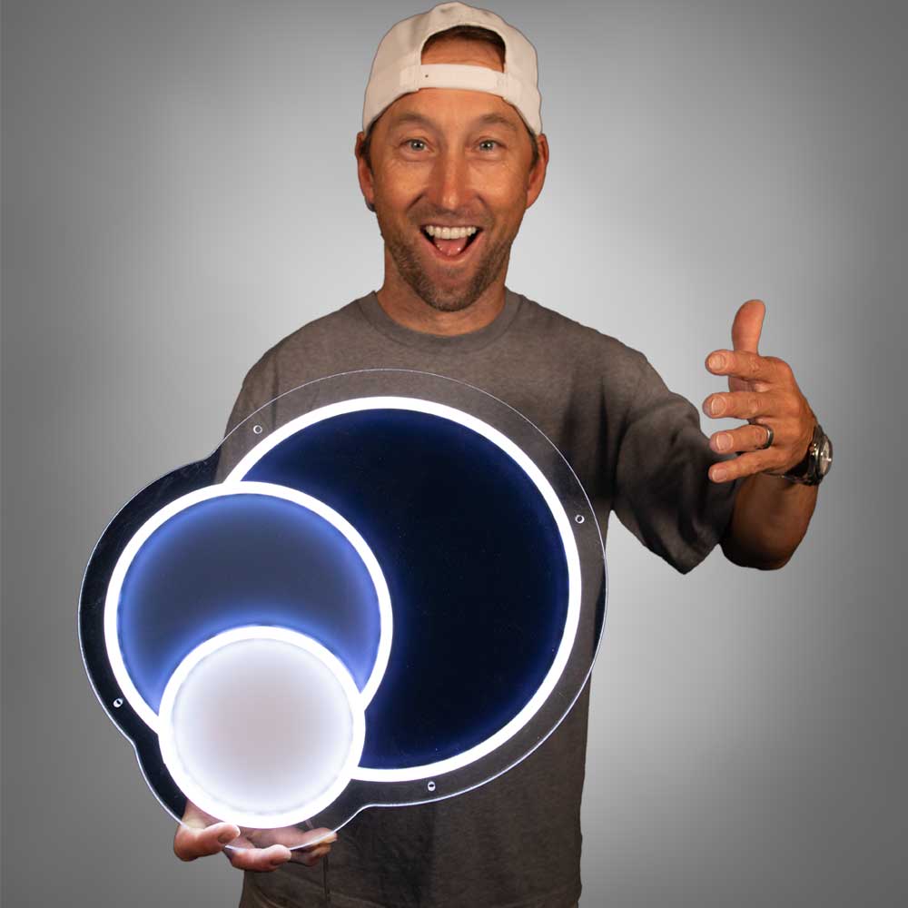 Shorty’s 3-Ball LED Neon Sign – Custom LED Lighting – Shorty's Snowboards